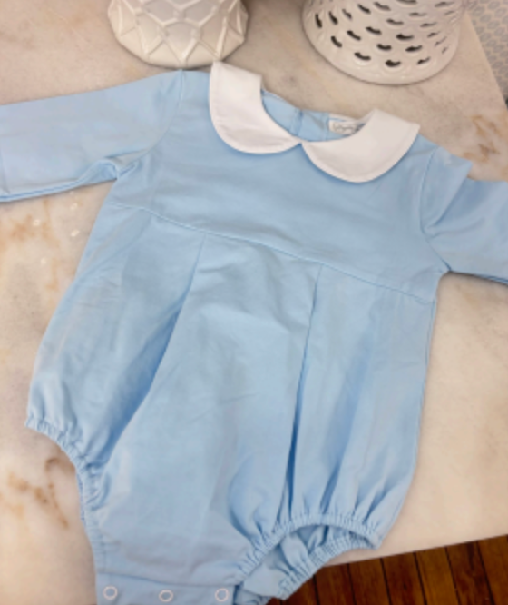 Logan Light Blue Collared Bubble – The Stitching Seed Embroidery Company